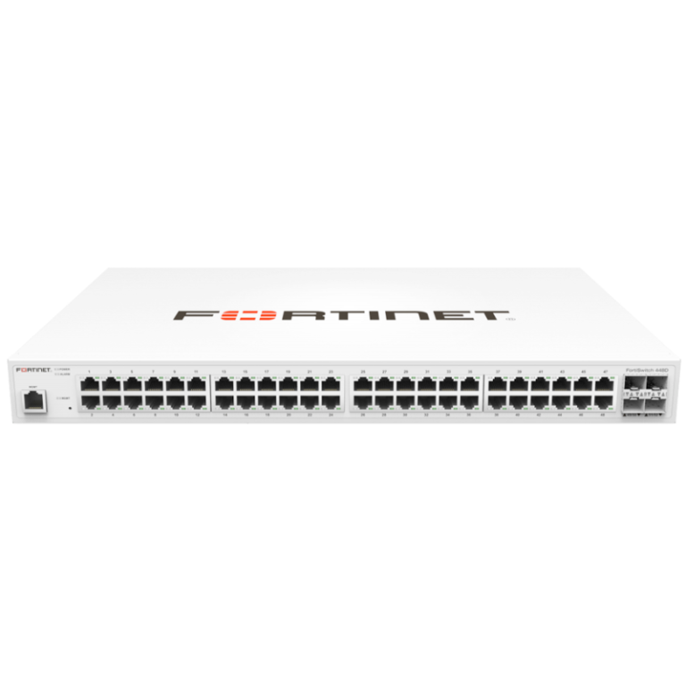 FortiSwitch-448E-FPOE: Interruptor de Acceso Seguro para Empresas con PoE+